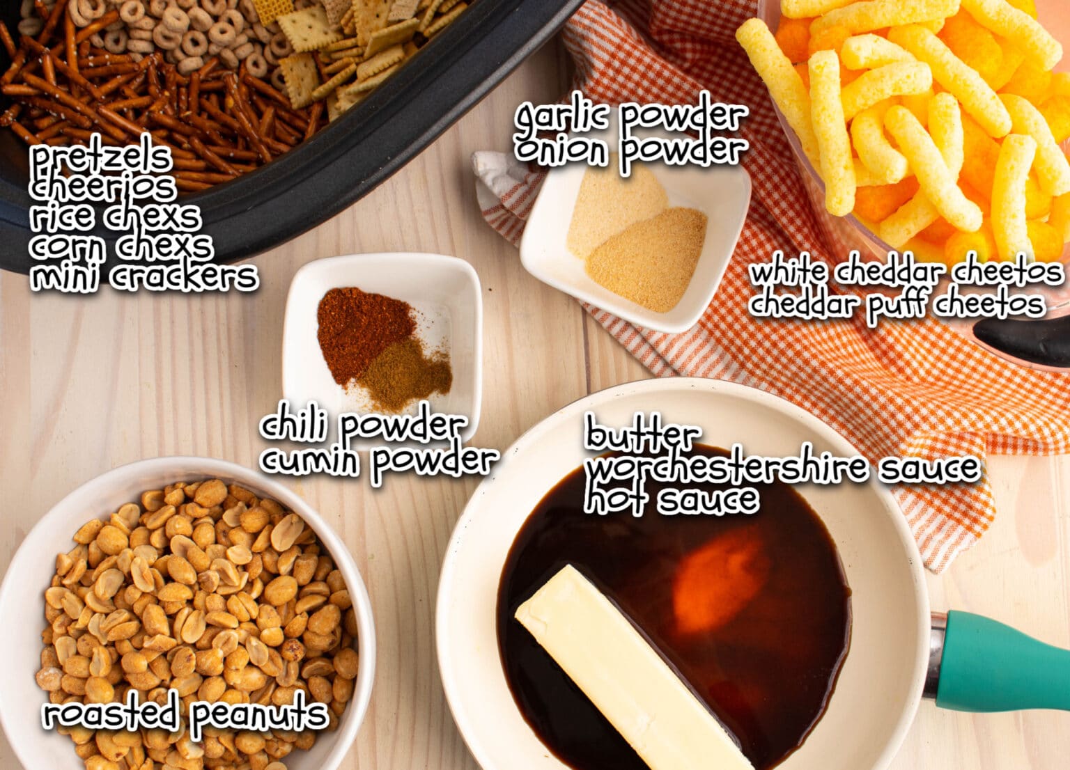 Best Homemade Spicy Chex Mix Recipe with Cheese Puffs - Souper Good House